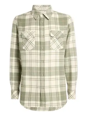 GOD'S TRUE CASHMERE Cashmere Plaid Shirt - Green