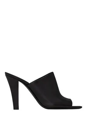 Saint Laurent Leather Jill Mules 95 - Black