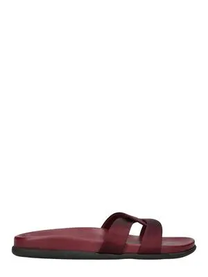 ANCIENT GREEK SANDALS Satin Desmos Slides - Burgundy