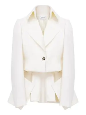 Alexander McQueen Wool Single-Breasted Blazer White