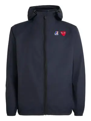 Play Comme Des Garcon Comme Des Garçons Play X K-Way Water-Resistant Jacket Navy