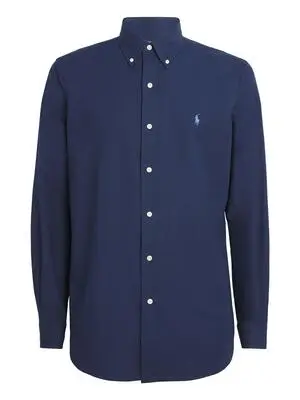 Polo Ralph Lauren Stretch-cotton Custom Fit Shirt - Navy