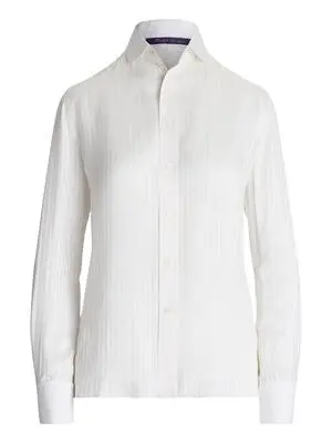 Ralph Lauren Mulberry Silk Cormac Shirt - White