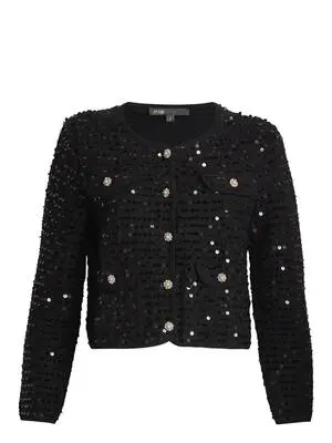 Maje Sequined Cardigan - Black