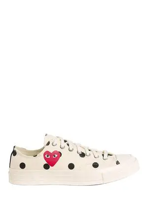 Play Comme Des Garcon X Converse Polka Dot Heart Chuck Taylor All Star '70 Low-top Sneakers - Ivory