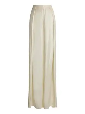 Ralph Lauren Satin Wide Leg Trousers - White