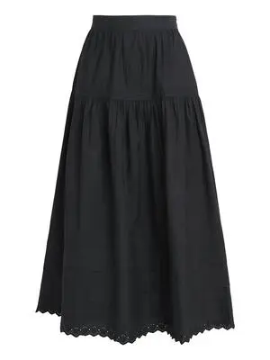 DÔEN Organic Cotton Sebastiane Midi Skirt - Black