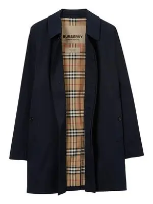 Burberry The Camden Heritage Car Coat - Blue