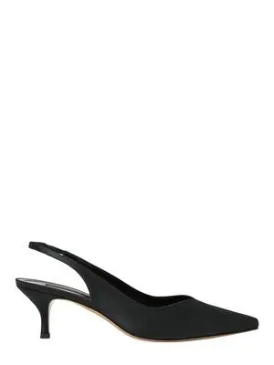 Marina Rinaldi Satin Slingback Pumps 50 - Black