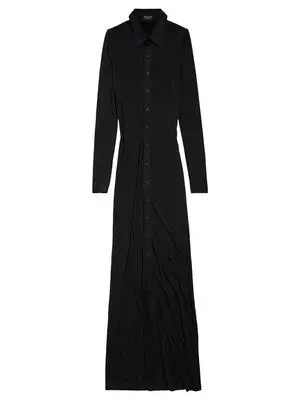 Balenciaga Long-sleeve Maxi Dress - Black