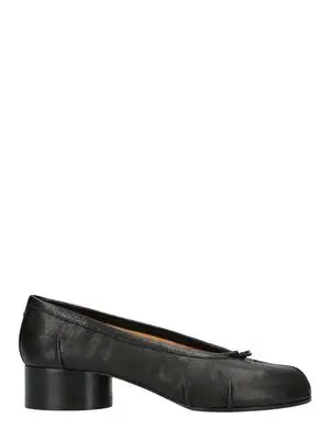 MAISON MARGIELA Suede Tabi Ballerina Pumps - Black