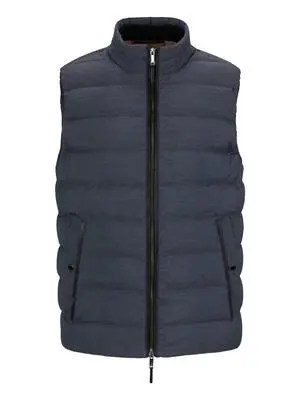 BOSS Melange Padded Gilet - Blue