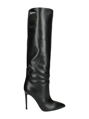 Paris Texas Leather Stiletto Knee-high Boots 105 - Black