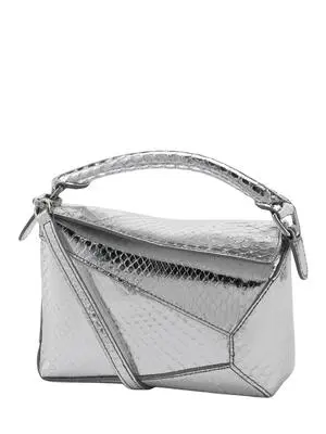 LOEWE Mini Python Puzzle Edge Top-Handle Bag
