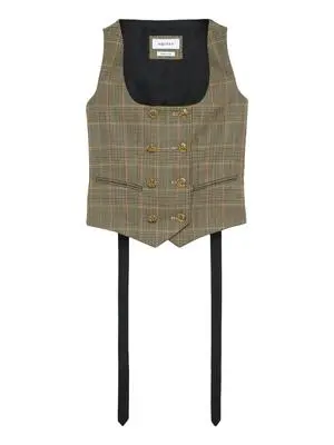 Alexander McQueen Wool Double-breasted Waistcoat - White