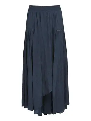 Maje Asymmetric Midi Skirt - Blue