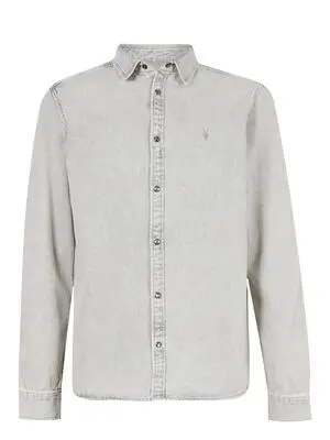 ALLSAINTS Denim Gleason Shirt - Grey
