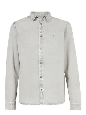 ALLSAINTS Denim Gleason Shirt - Ash