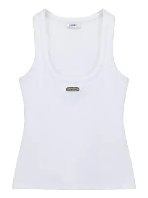 Alexander McQueen Stretch-cotton Logo Tank Top - White