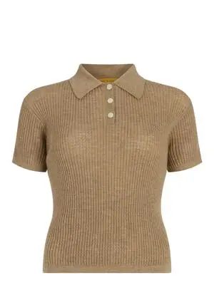 GUEST IN RESIDENCE Cashmere Shrunken Polo Shirt