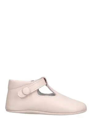 PAPOUELLI Leather Crib Shoes - Pink