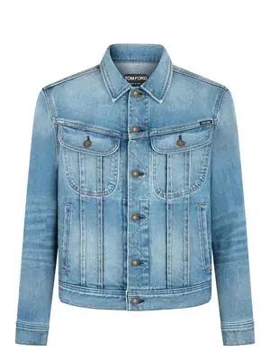 TOM FORD Icon Denim Trucker Jacket - Blue
