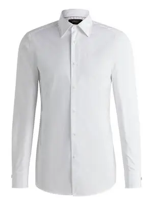 BOSS Cotton Poplin Slim Shirt - White