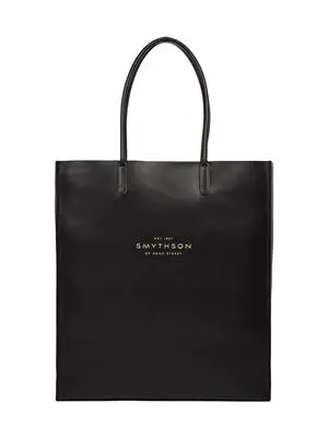 Smythson Leather Kingly Tote - Black