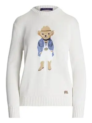 Ralph Lauren Polo Bear Silk Sweater - White