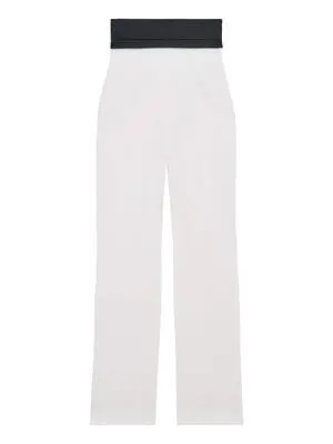 Alexander McQueen Wool Wide-leg High-rise Trousers - White