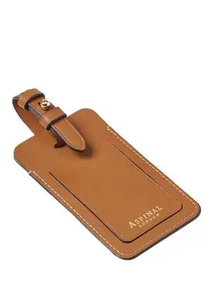 ASPINAL OF LONDON Leather Luggage Tag - Brown
