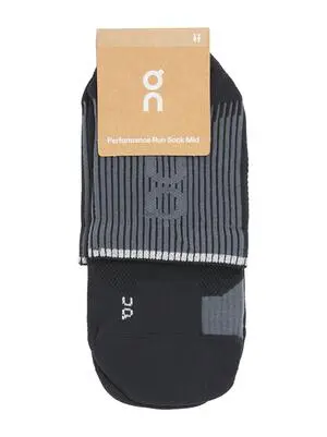 On Mid-length Performance Socks - Black