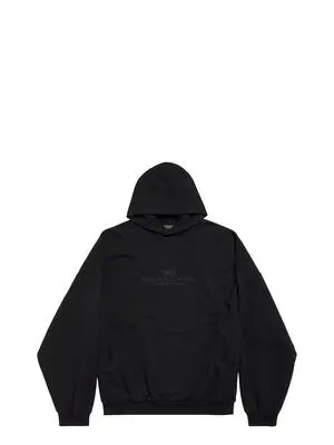 Balenciaga Cotton Bb Garderobe Oversized Hoodie - Black