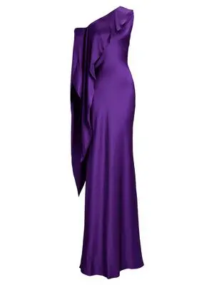 Ralph Lauren Stretch-silk Charmeuse Lizzie Maxi Dress - Purple