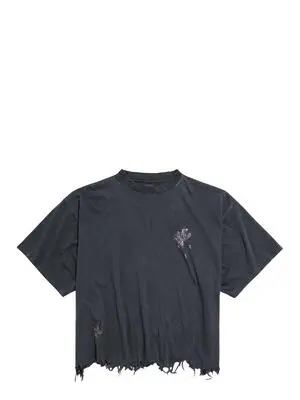Balenciaga Distressed Oversized T-shirt - Black