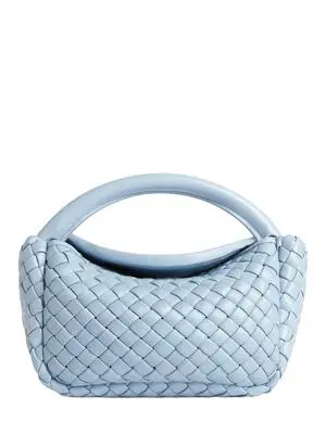 Bottega Veneta Small Leather Cobble Top-handle Bag - Grey
