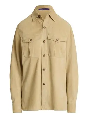 Ralph Lauren Suede Landry Oversized Shirt - Beige