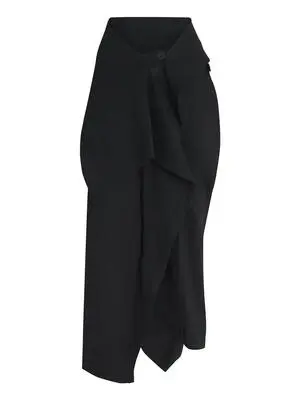 ISSEY MIYAKE Asymmetric Wide-Leg Trousers