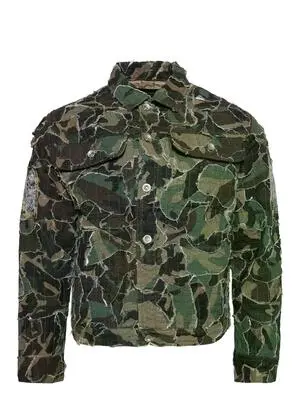 WHO DECIDES WAR BY EV BRAVADO Camouflage-print Shirt Jacket - Green