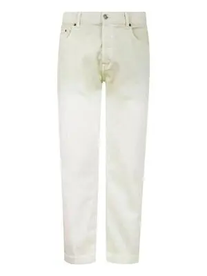 DONDUP Cotton Straight Leg Jeans - White