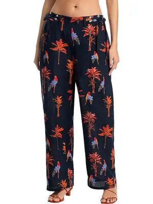 CONIGLIO PALM BEACH Printed Move And Groove Pants - Palm Forest Black