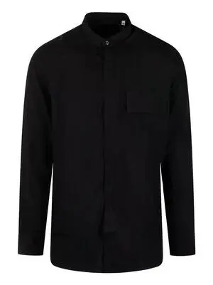 LOW BRAND Collarless Shirt - Black