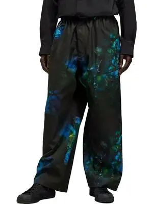Y3 Abstract-print Track Pants - Blue