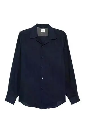 Brunello Cucinelli Camp-collar Chest-pocket Shirt - Blue