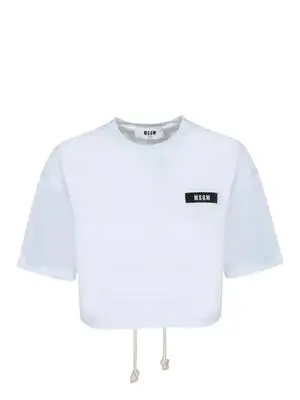 MSGM Cropped T-shirt - White