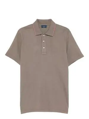 Paul & Shark Piqué Polo Shirt Brown