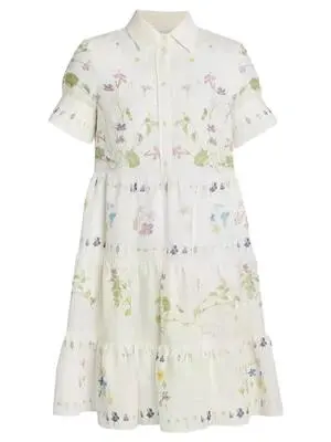 Erdem Linen Shirt Dress - White
