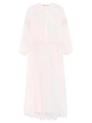 Ermanno Scervino Embroidered Maxi Dress - Pink