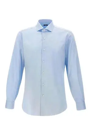 BARBA NAPOLI Cotton Shirt Blue