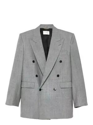 SAINT LAURENT Wool Double-Breasted Blazer